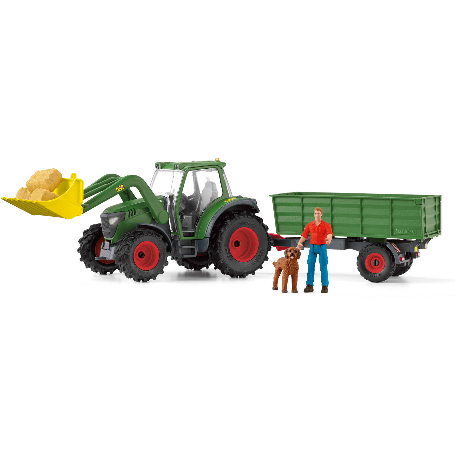SCHLEICH Farm World Tractor with Trailer Toy Playset - 42608