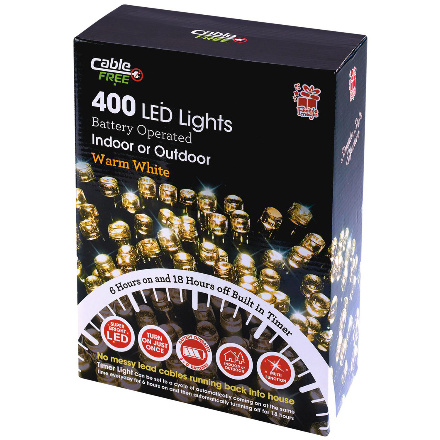 8-function Indoor or Outdoor 400 LED String Lights