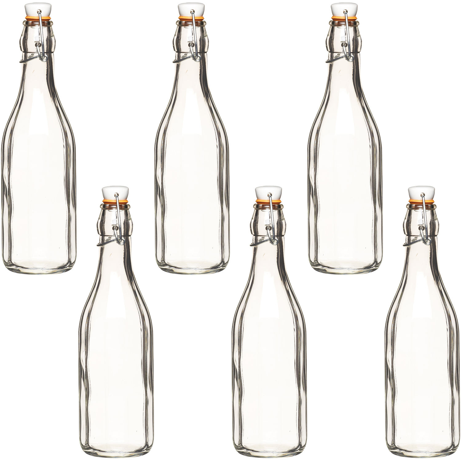Set of 6 Home Made 500ml Cordial Bottles