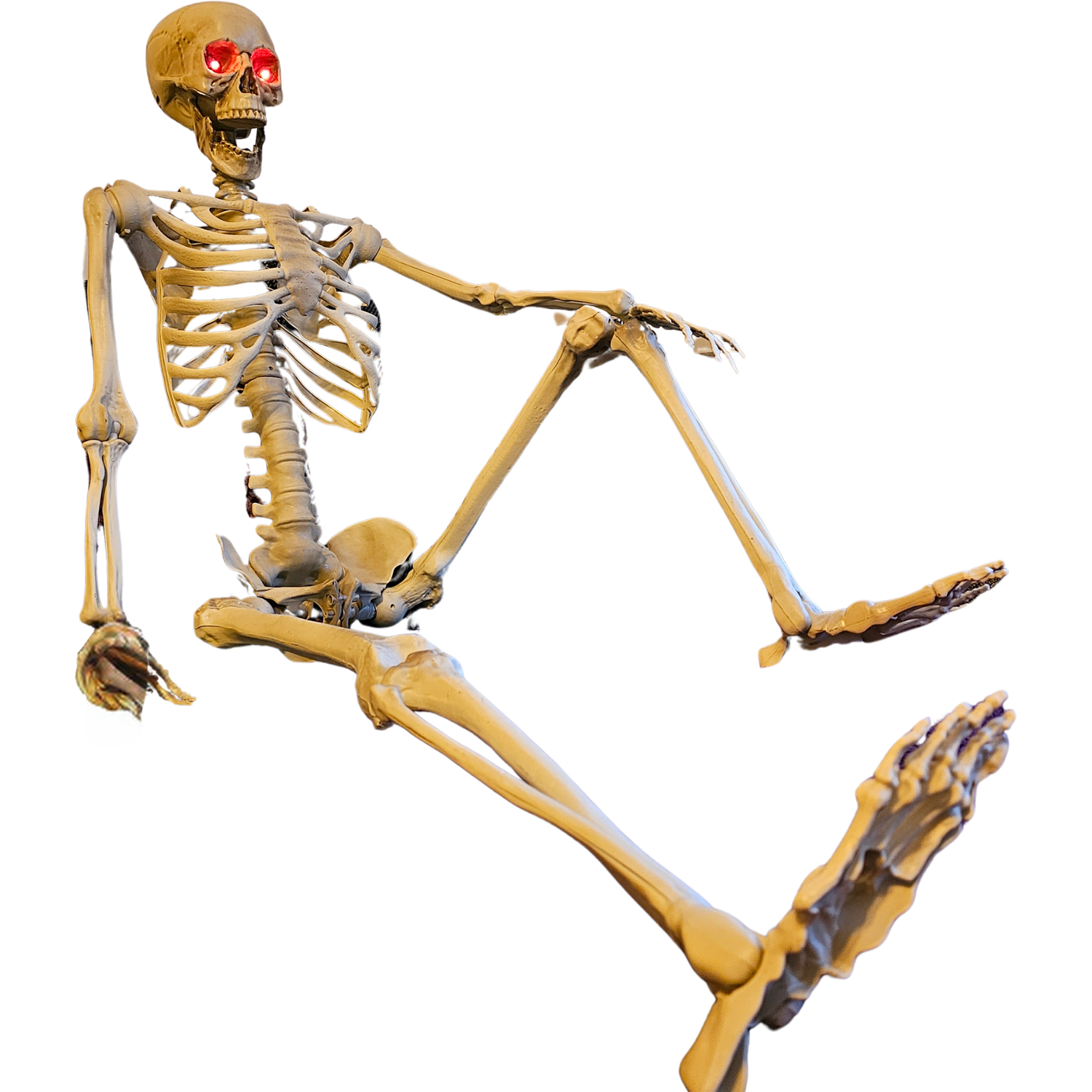 4 Pack Posable Full Body Halloween LED Skeleton Decoration
