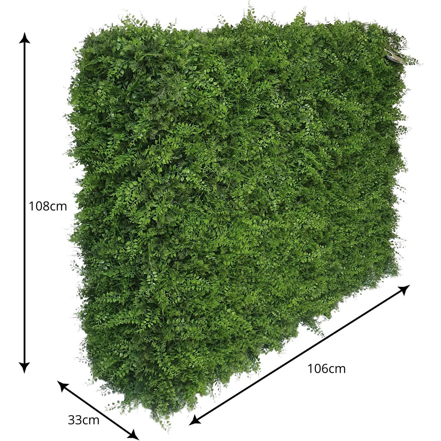 Premium Freestanding Artificial Mixed Fern Hedge on a Metal Frame