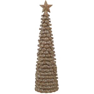 Serene Cedar Tree Sculpture With Star Accent