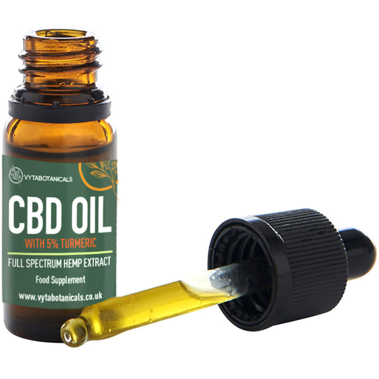 CBD Oil 10 Percent with Turmeric, Full Spectrum Extract