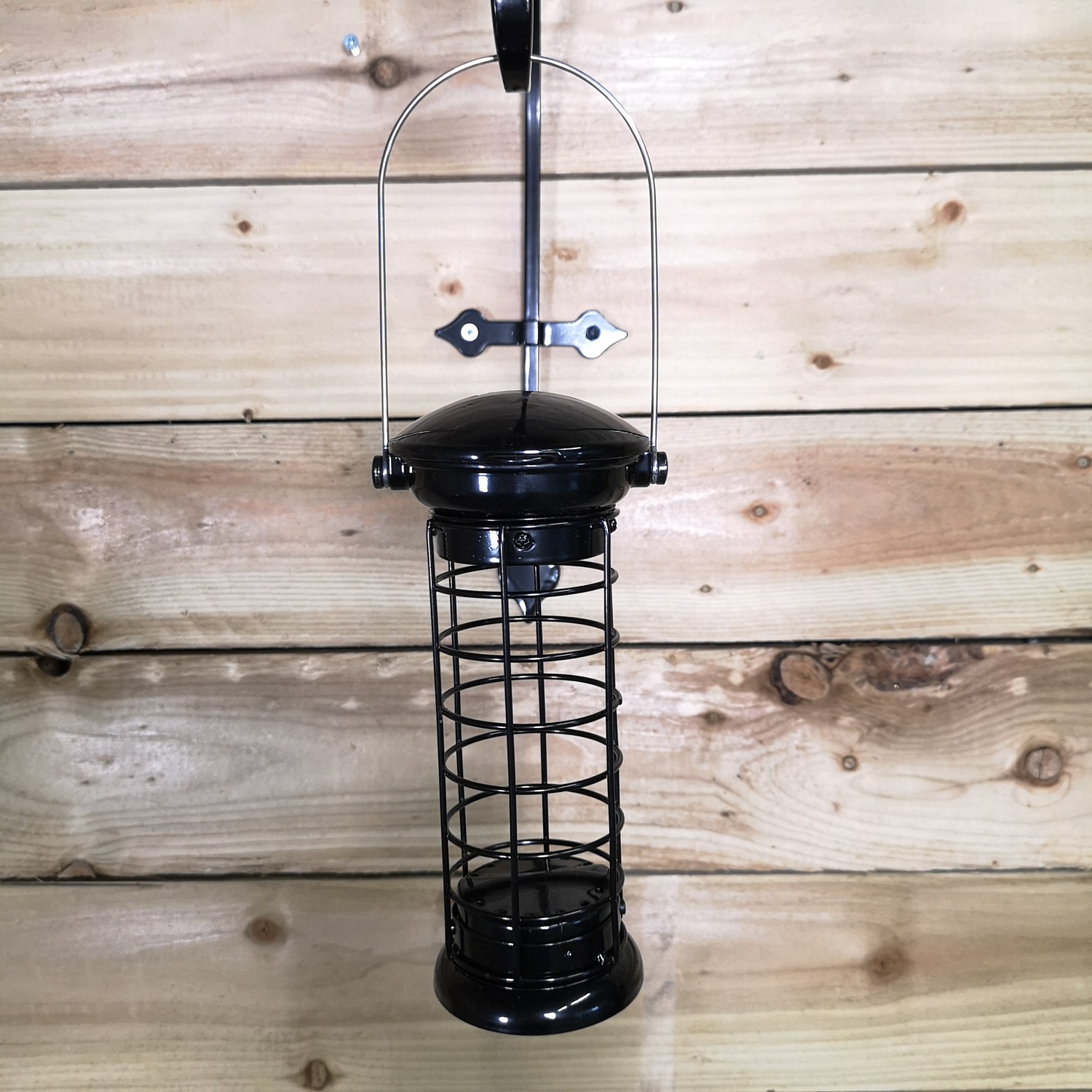 Heavy Duty Flick and Click Garden Wild Bird Hanging Black Metal Fat ...