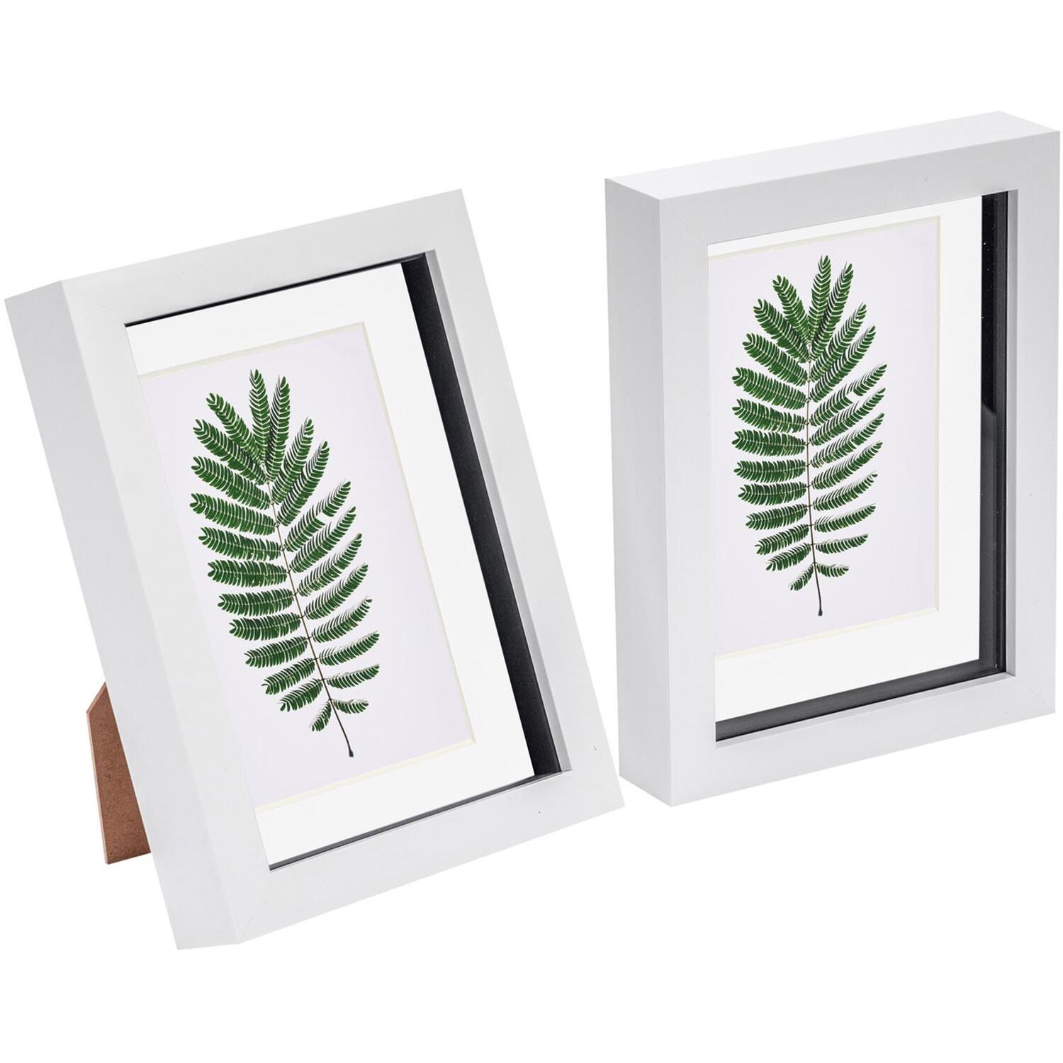 3D Box Photo Frames - 5x7" with 4x6" Mount - Pack of 2