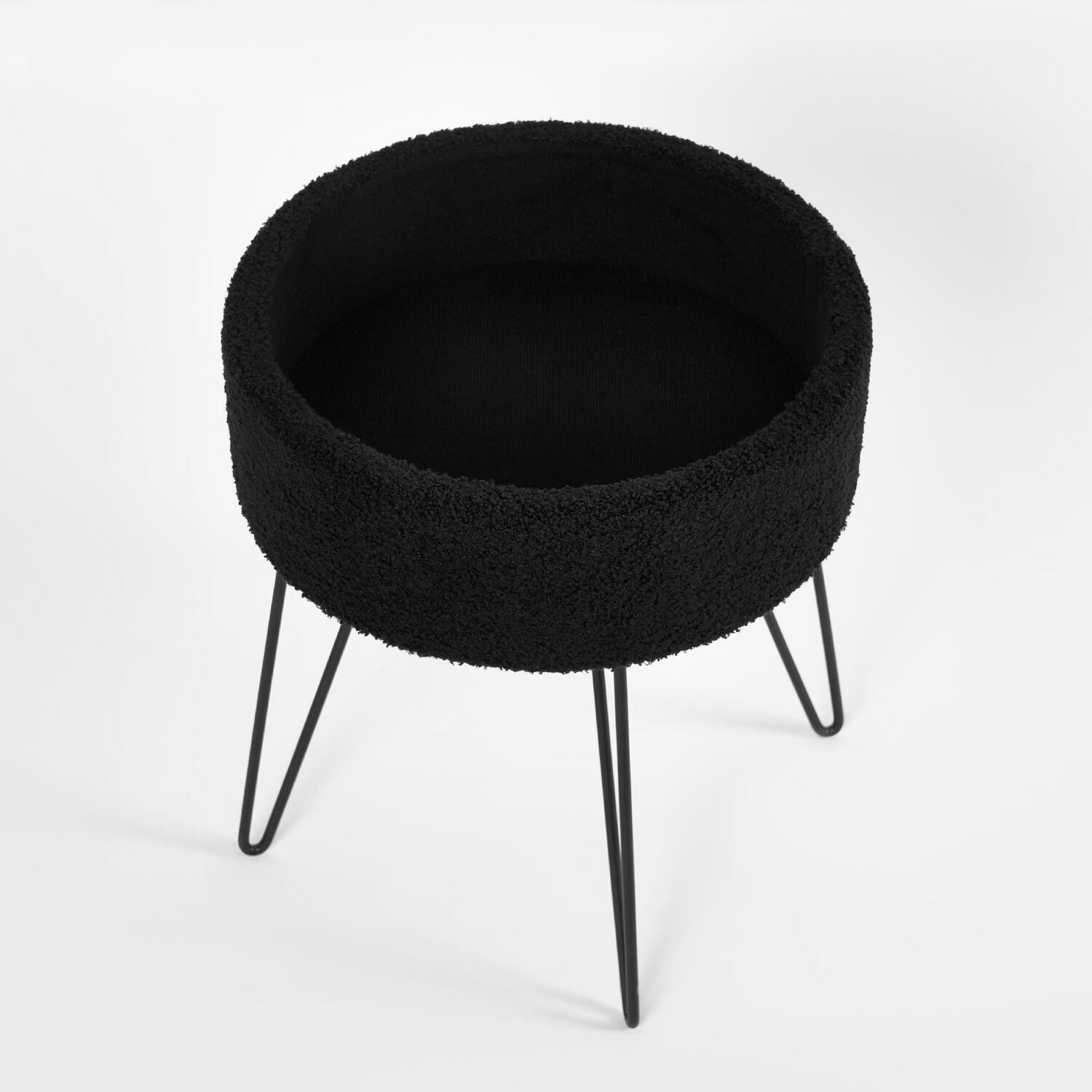 Boucle Storage Hairpin Stool