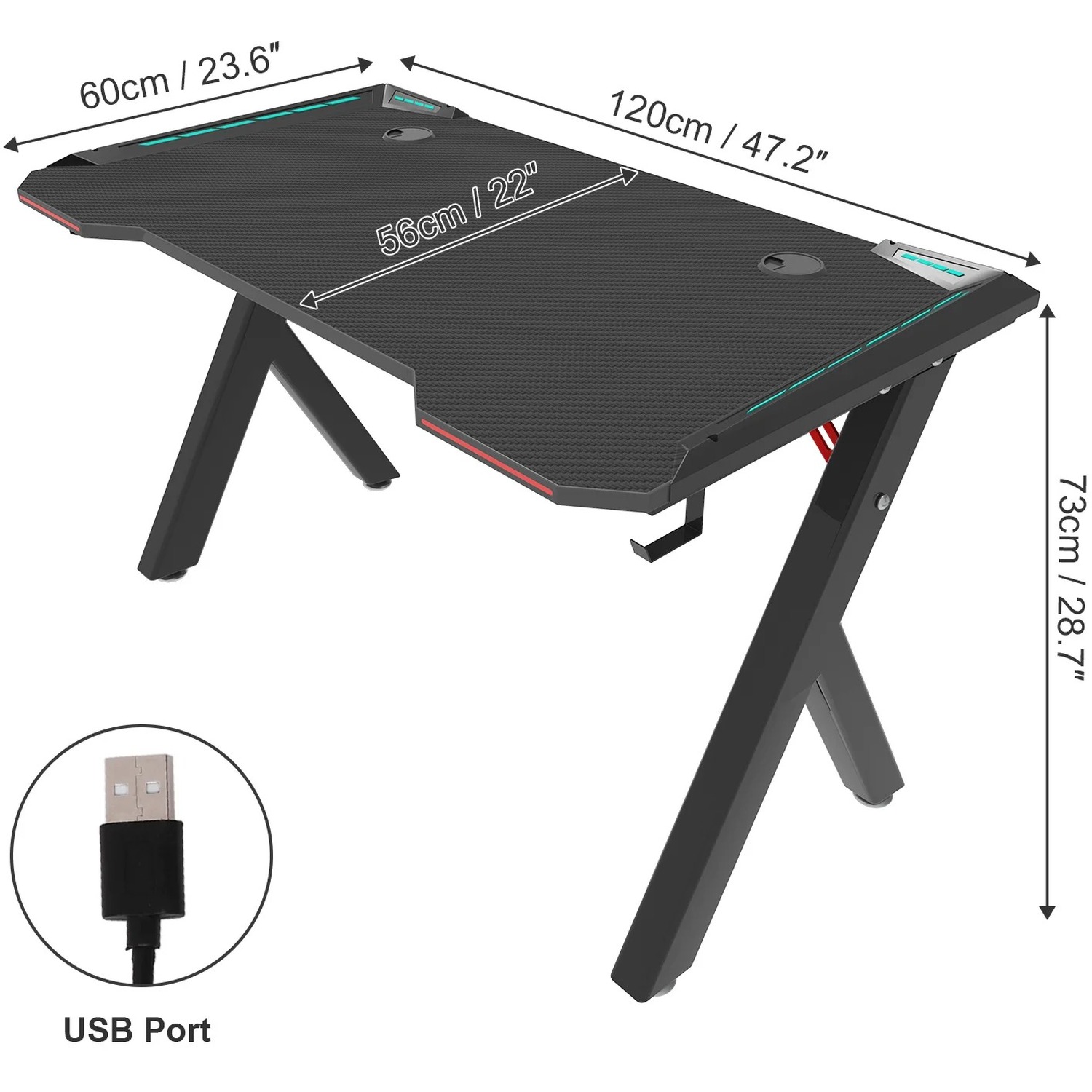 LED Gaming Desk