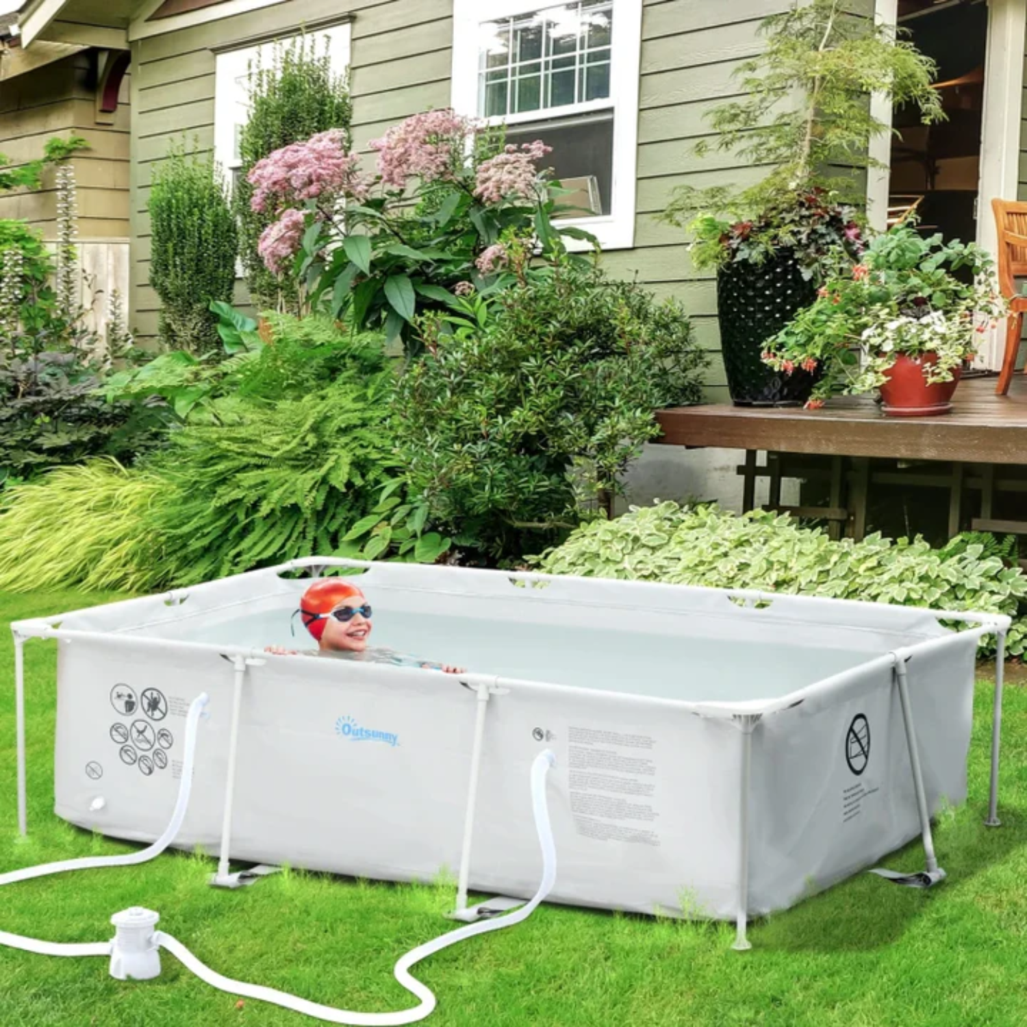 Rust Resistant Steel Frame Pool with Filter Pump