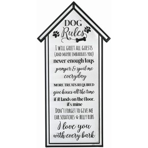 Metal Pet Rules Sign