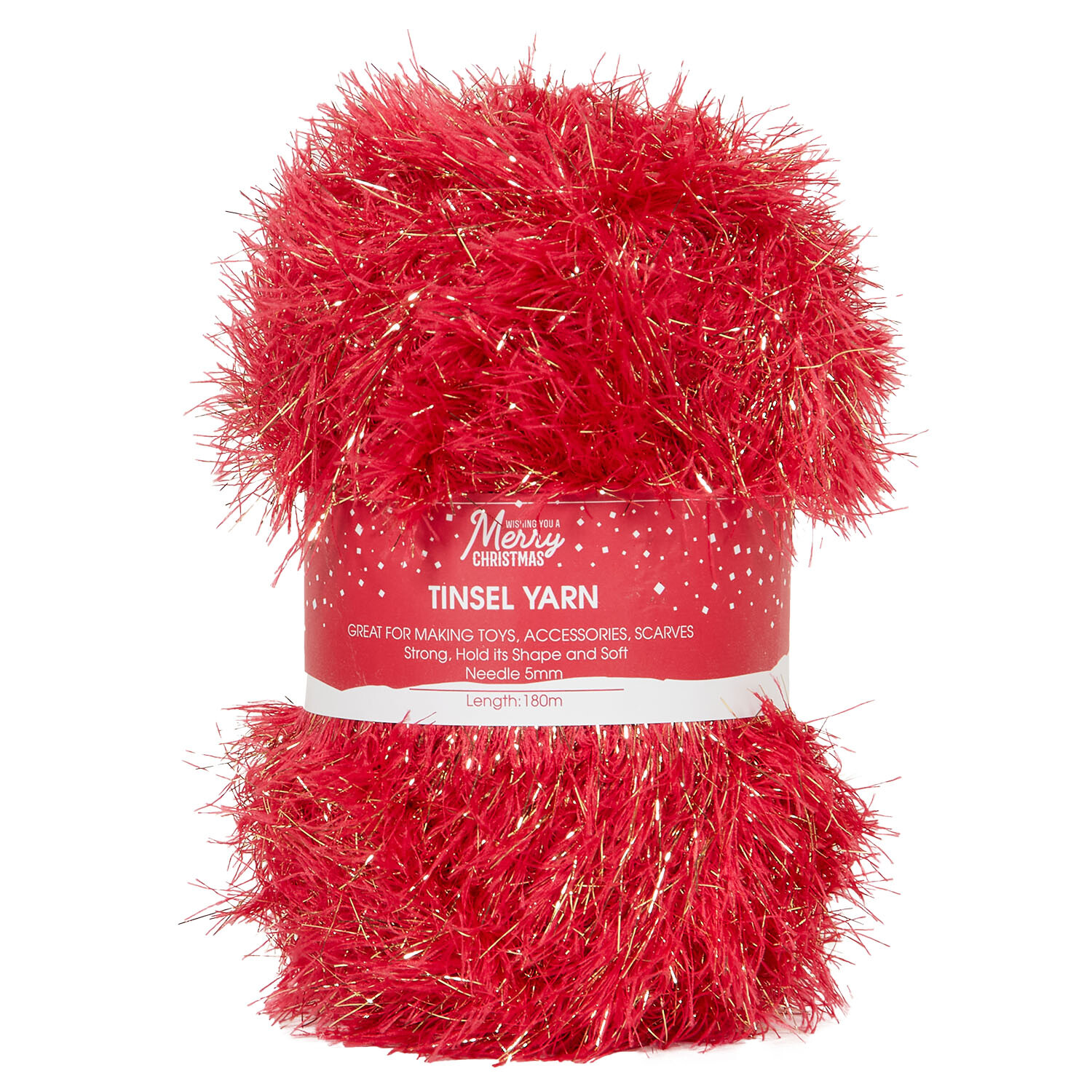 Red or Green Tinsel Yarn