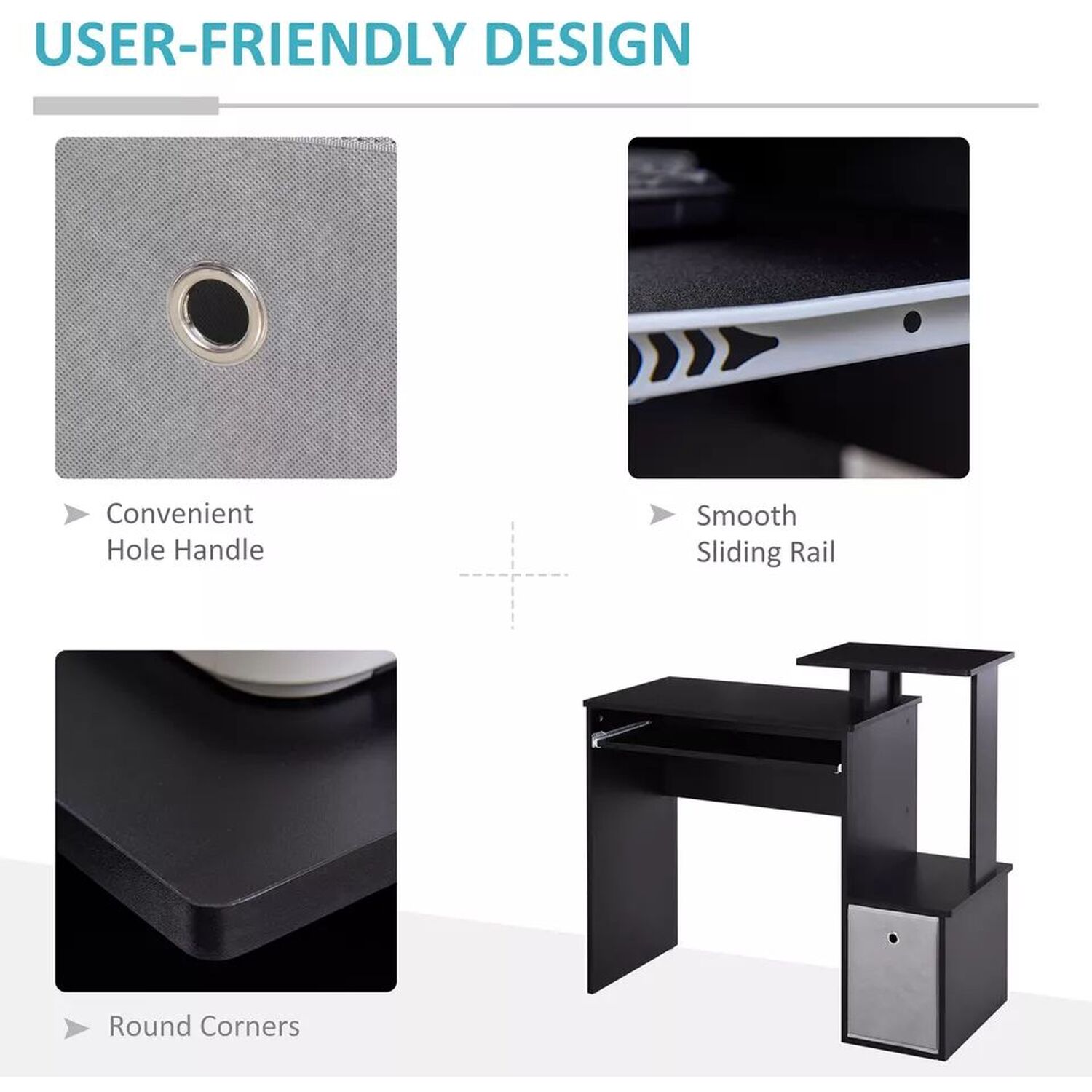 Computer Desk with Sliding Tray