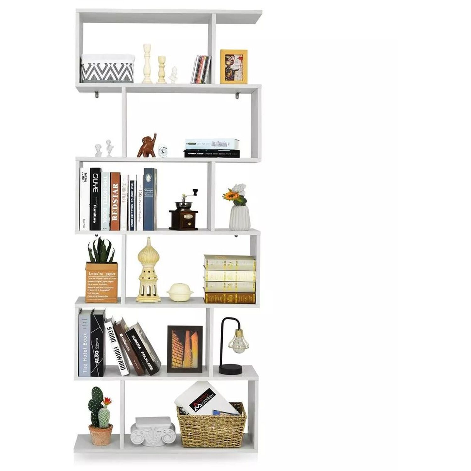 Industrial 6 Tier S Shaped Shelving Unit