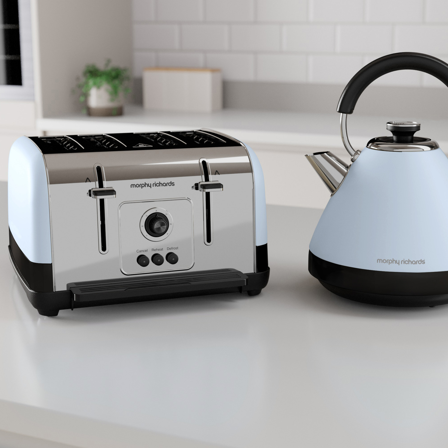 Morphy Richards Venture 4 Slice Toaster Duck Egg
