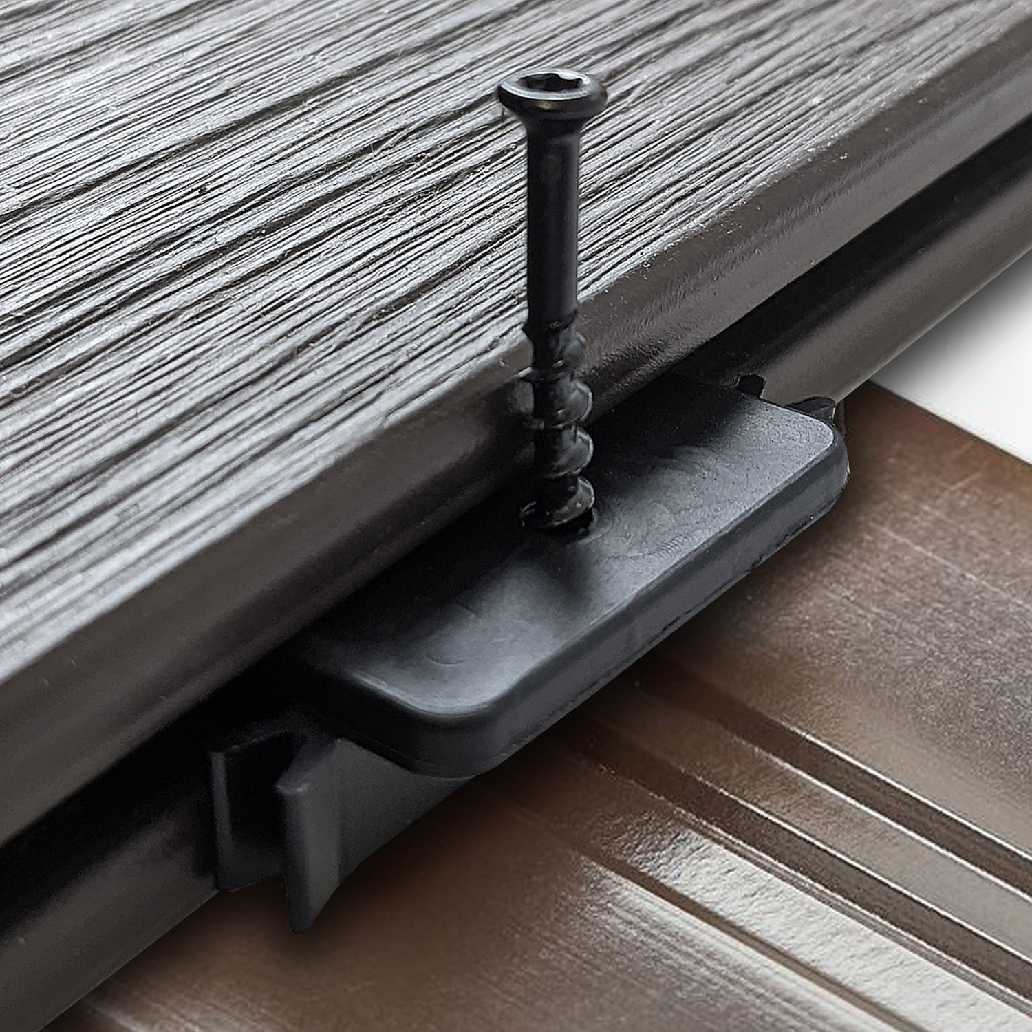 Composite Decking T Clips and Black Stainless Steel Screws