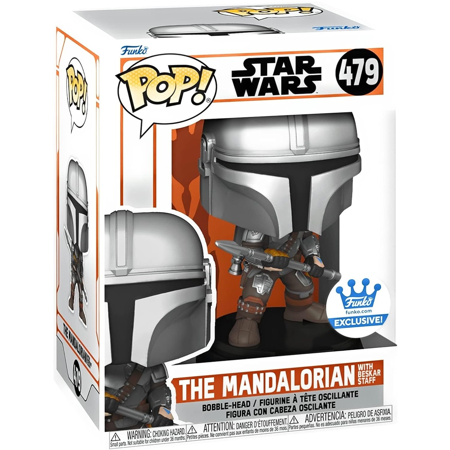 Funko Pop Star Wars Mandalorian with Beskar staff