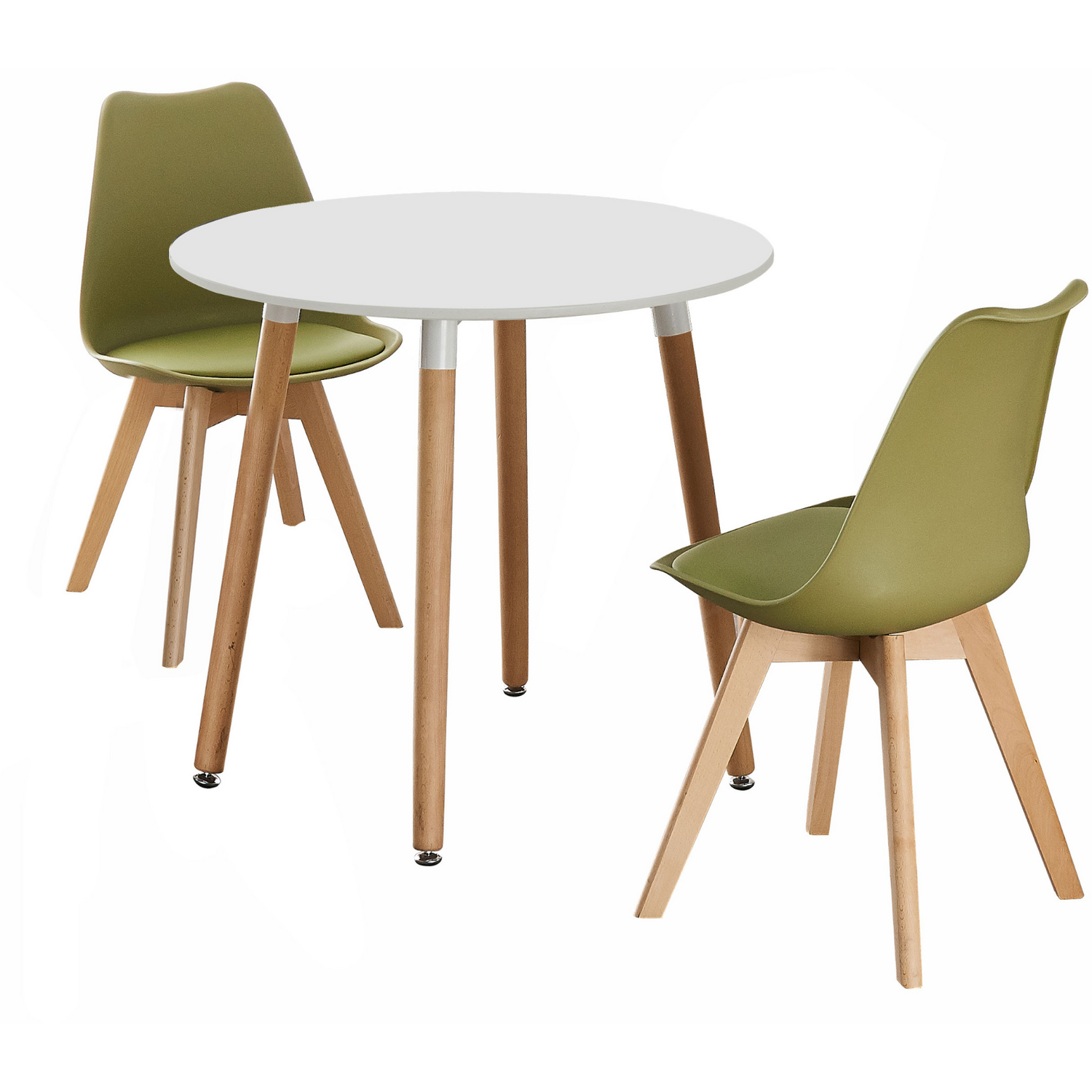 Round Lorenzo Dining Set with a Table and Chairs Set of 2