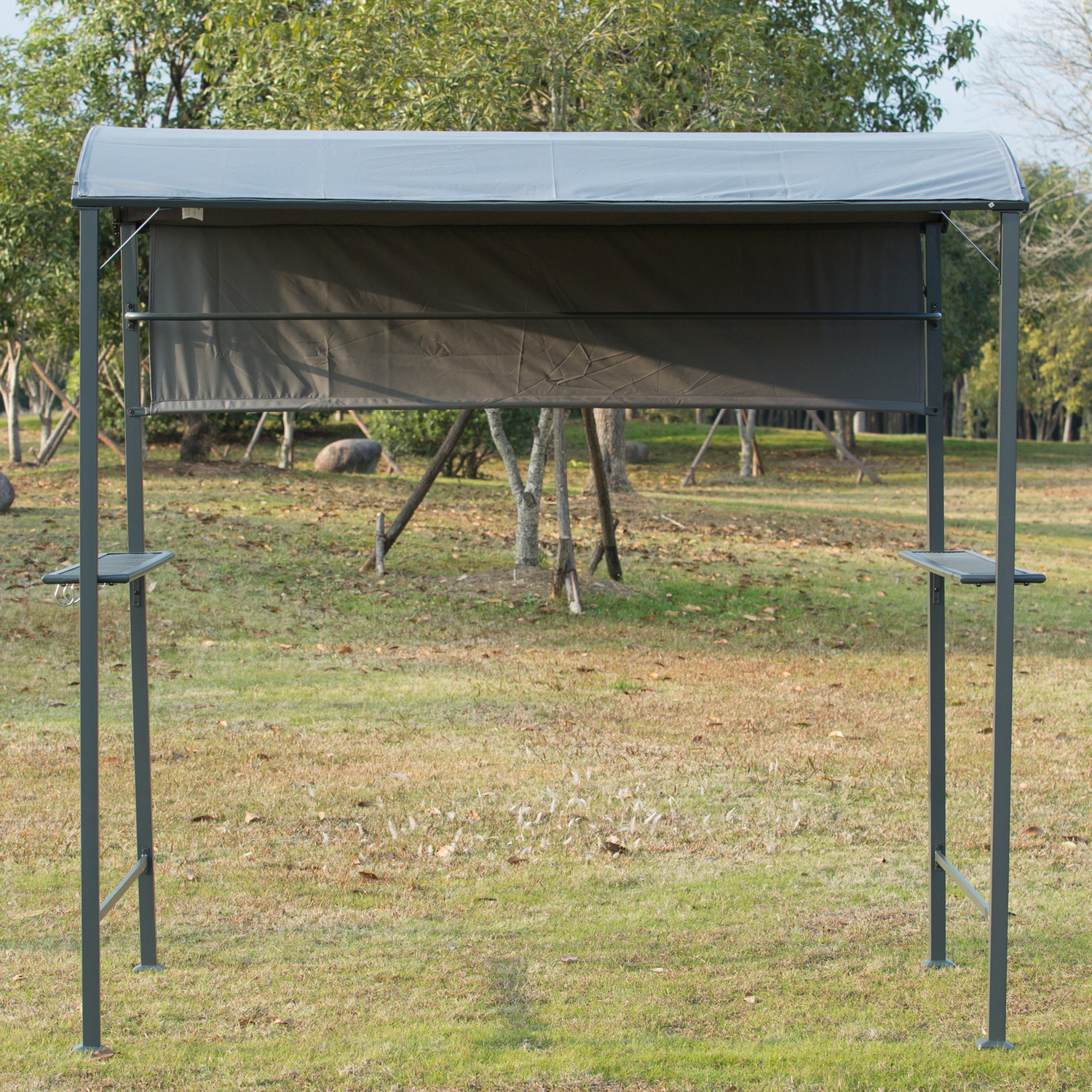 Outdoor Metal Smoking BBQ Gazebo Tent