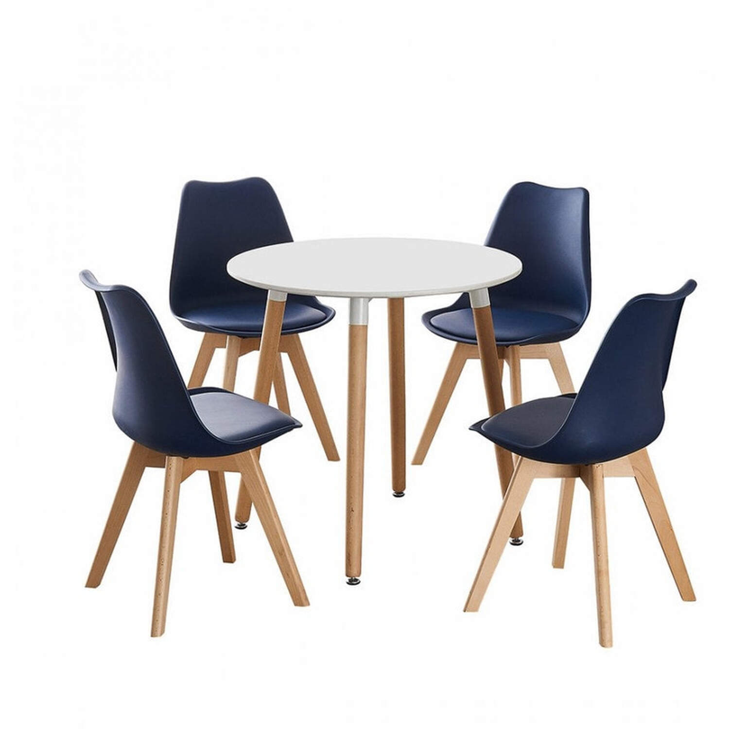 Round Lorenzo Dining Set with a Table and Chairs Set of 4