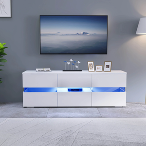 White High Gloss TV Cabinet with LED lights