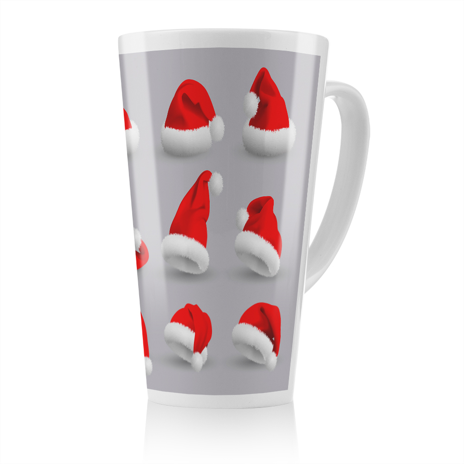 Collection Of Red Santa Claus Hats Dining Latte Mug