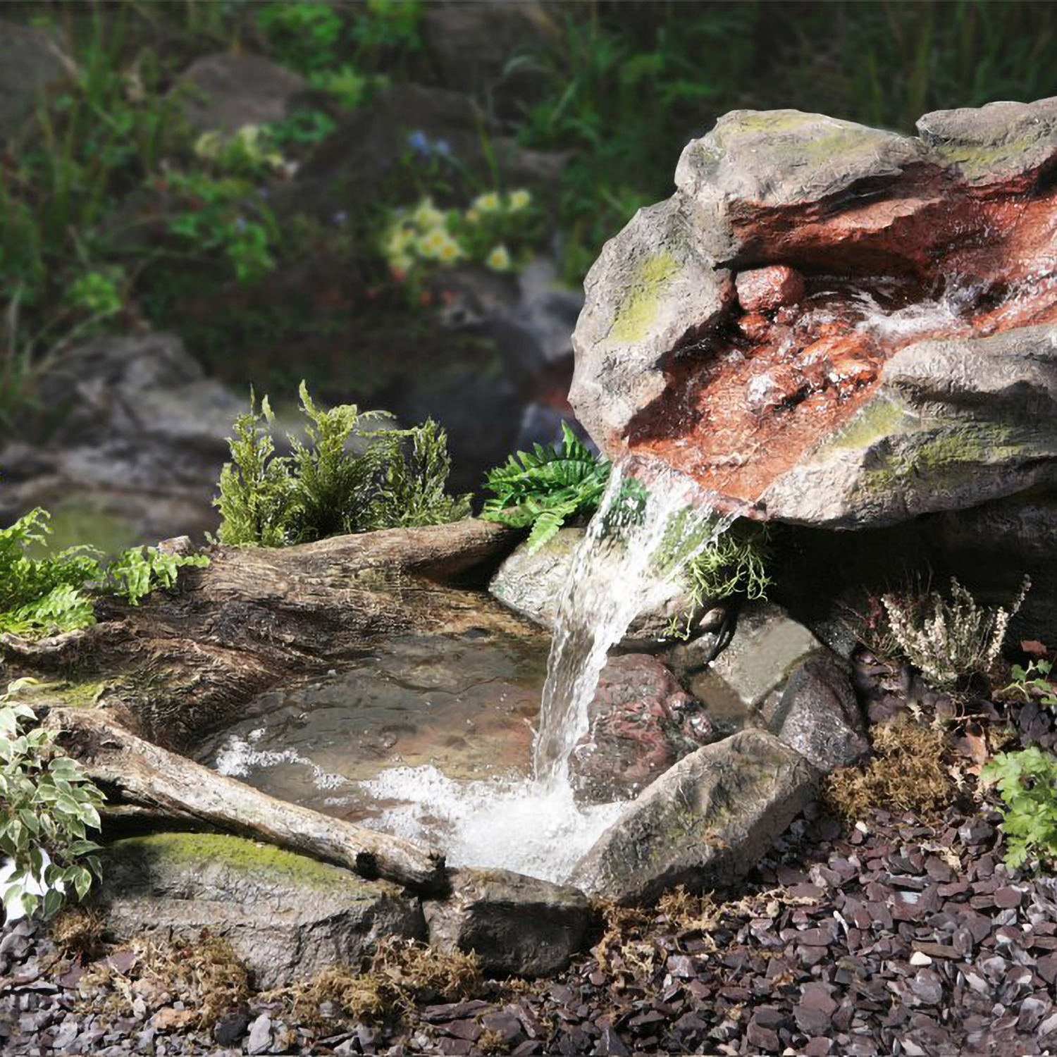 Primrose Utsuri Falls Tiered Stone River Water Feature Pond Basin Brown ...