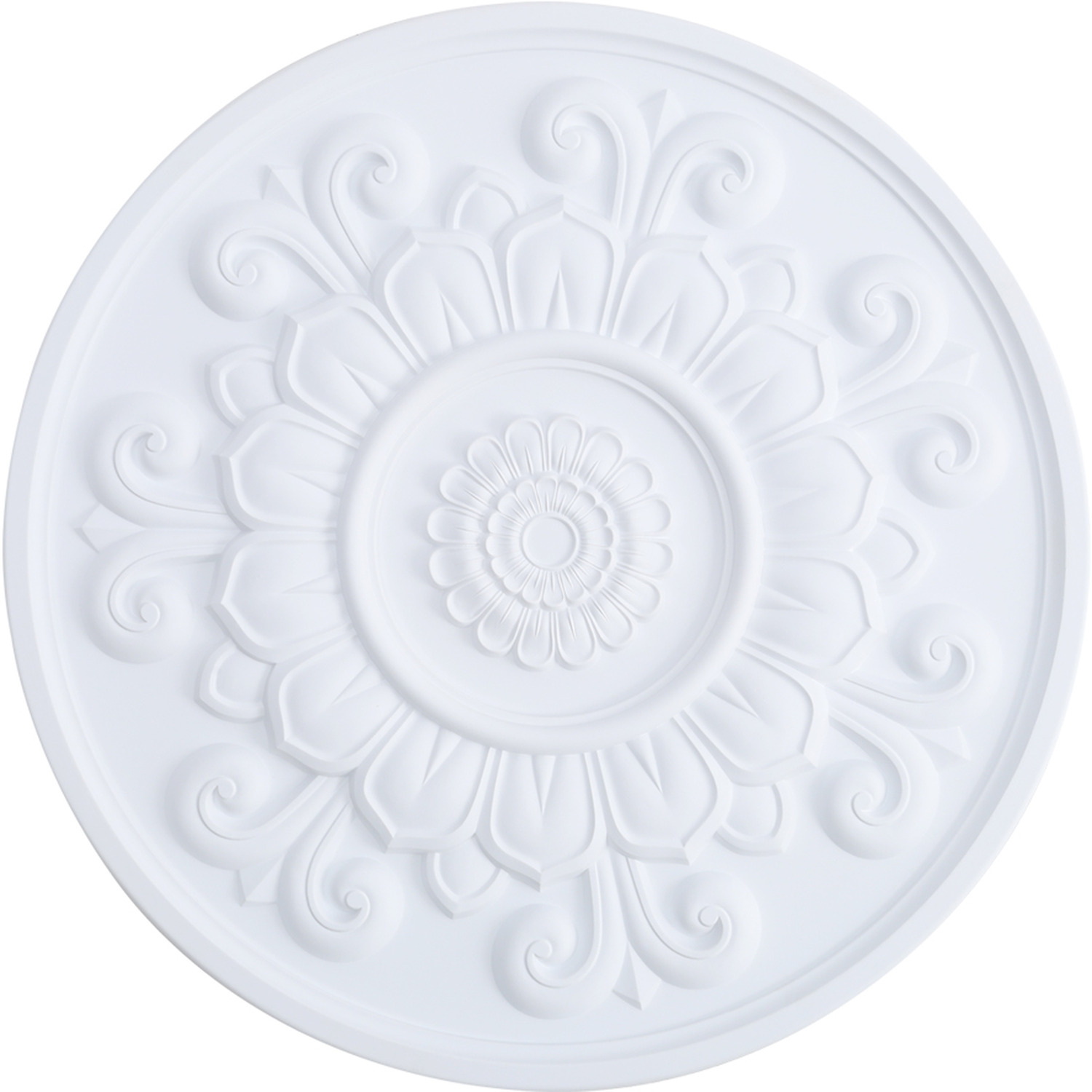 White 3D Polyurethane Ceiling Rose