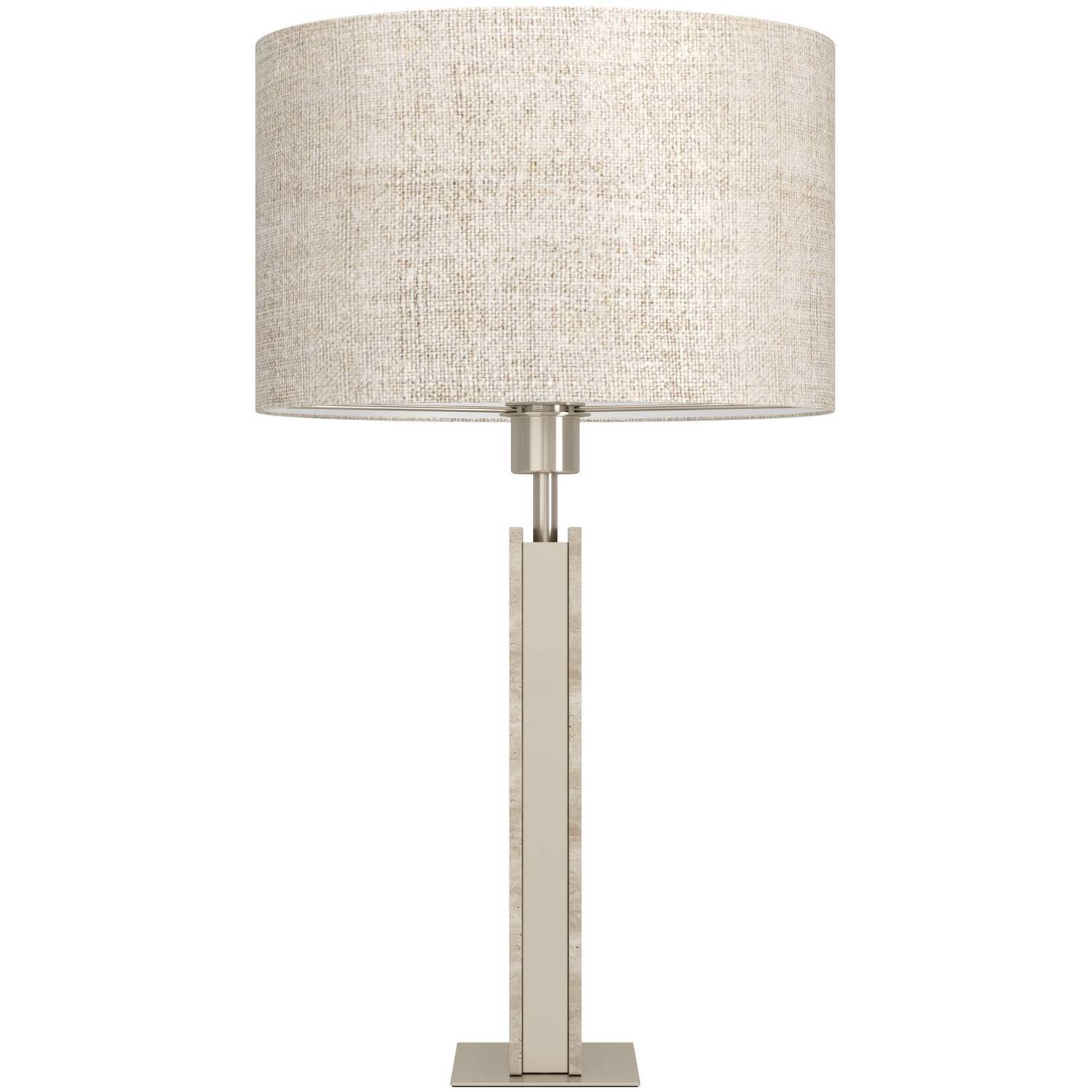 EGLO Belesar Satin Nickel Stone and Steel Table Lamp