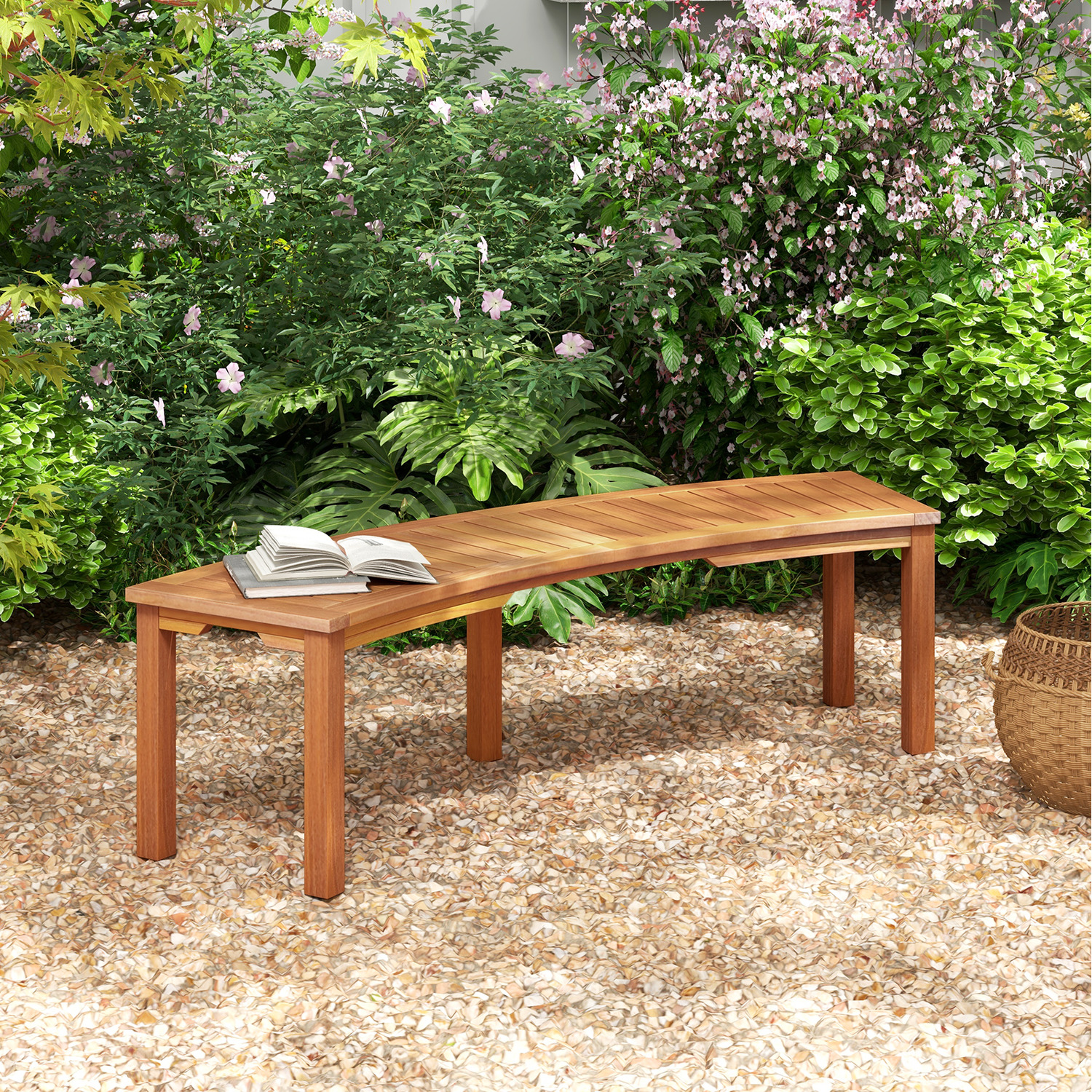 Curved Fire Pit Bench