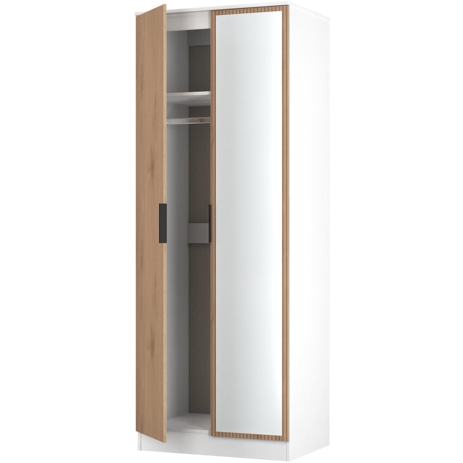 Java Ready Assembled Tall 2 Door Mirrored Robe