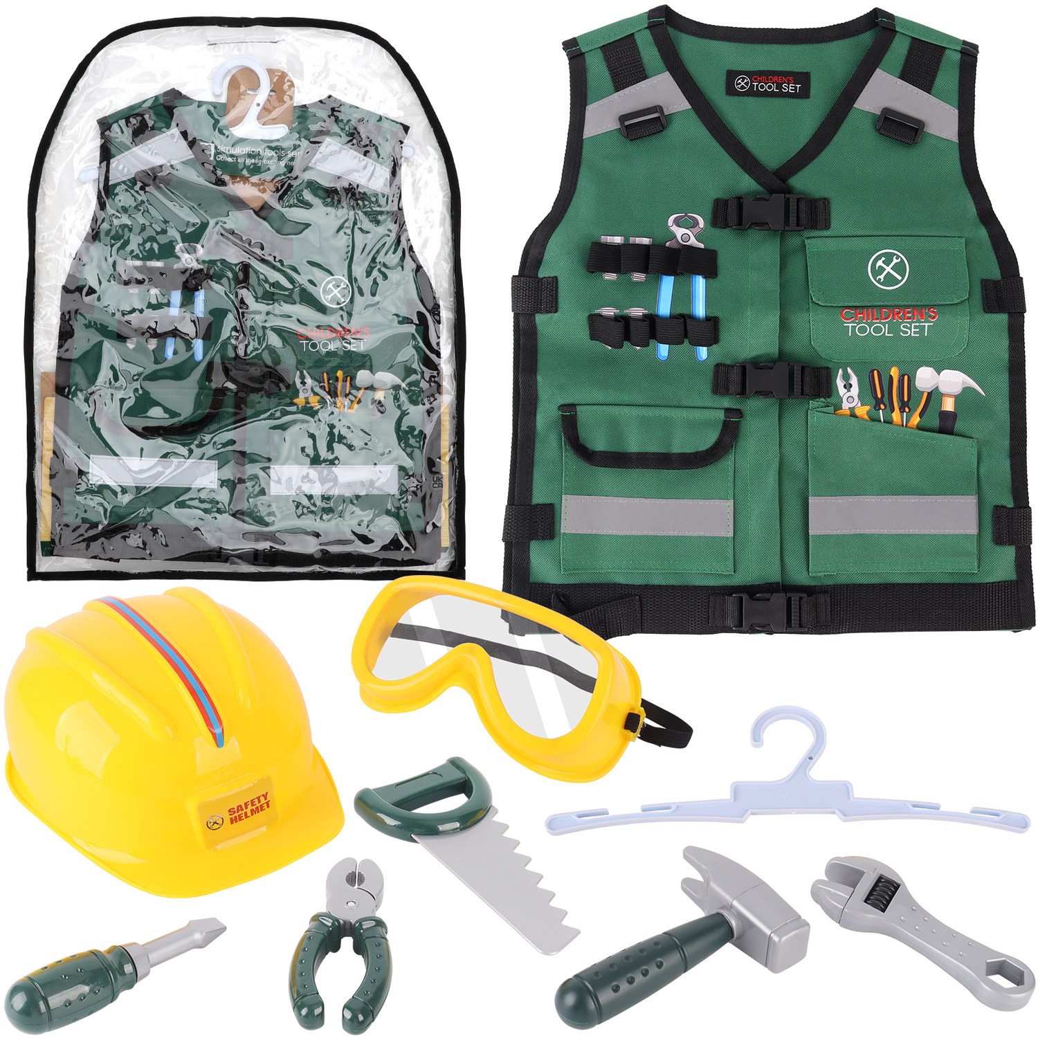Construction Role Play Costume Clothes Play Set