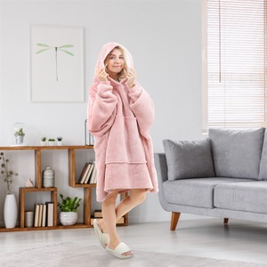 Snuggle Hoodie - Oversized Microfibre Fleece and Sherpa Wearable Blanket