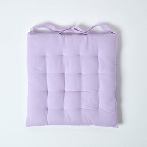 Solid Cotton Seat Pad with Button Straps