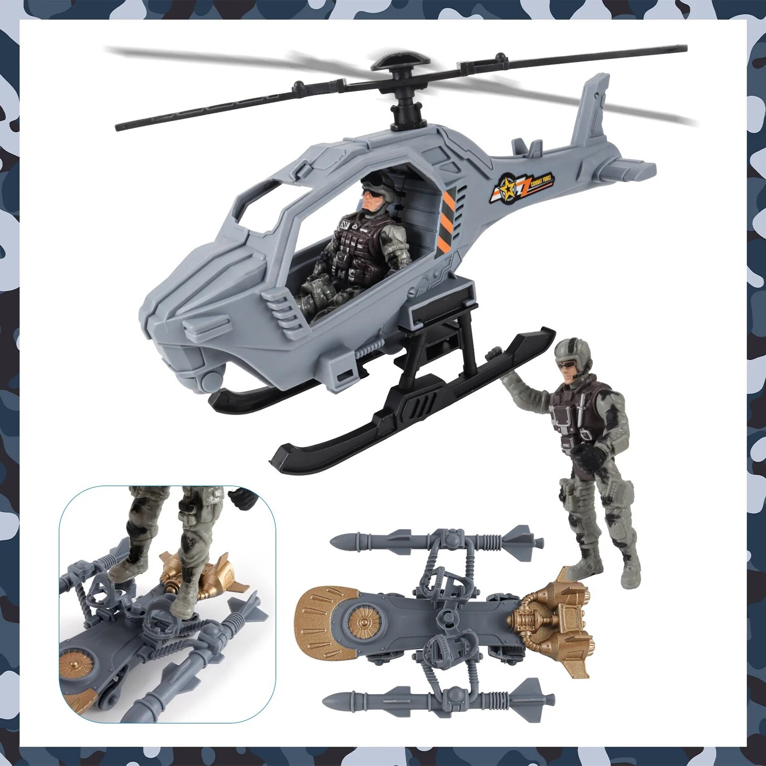 Soldier Army Men Action Figures with Military Vehicles