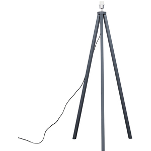 Modern Grey Wood Tripod Floor Lamp Base