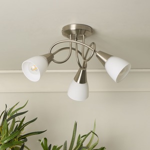 Bradford Brushed Silver Ceiling Light