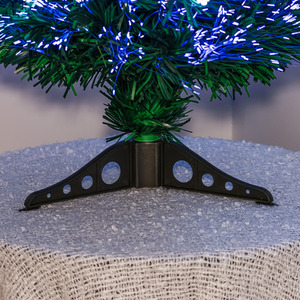Fibre Optic Green Christmas Tree with White LEDs and Snowflakes