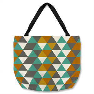 Autumn Geometric Triangles Tote bag
