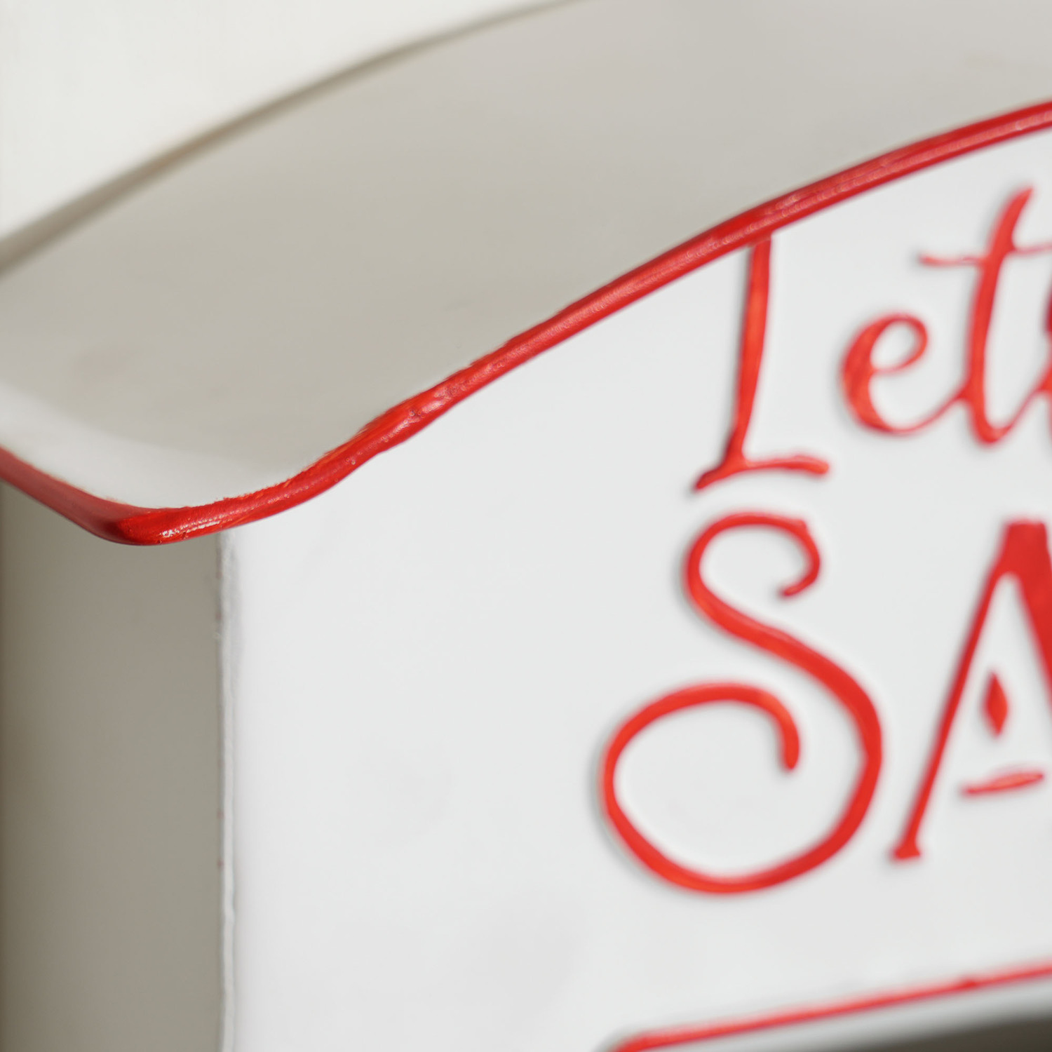 HOMCOM Christmas Post Box Wall Mounted Letters to Santa Mailbox