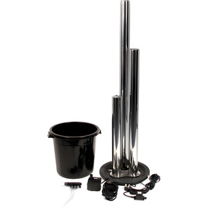 Primrose 3 Tier Stainless Steel Tube Water Feature Fountain with LEDs