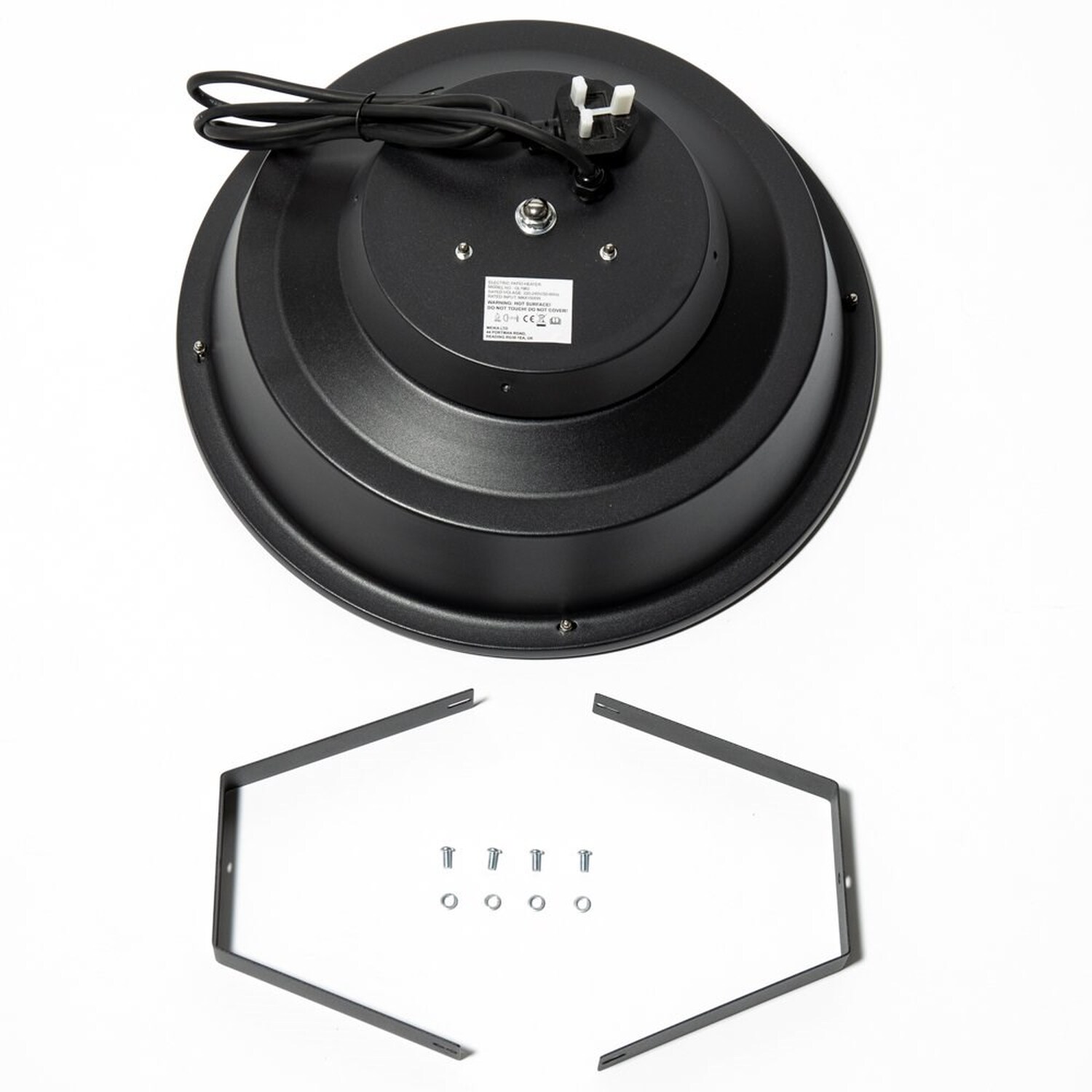 Heatlab 1.5kW Retro Ceiling Hanging Electric Patio Heater in Black