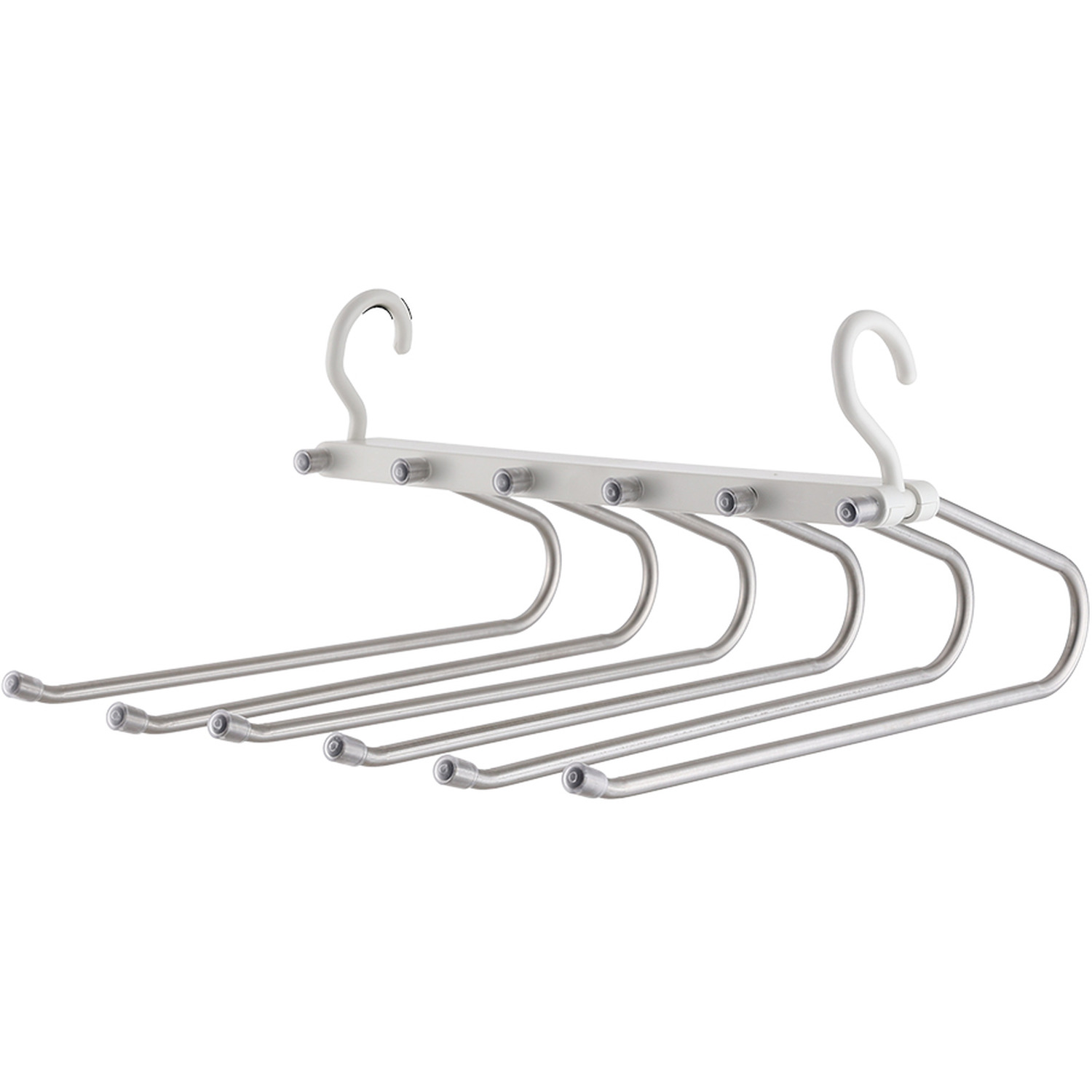 Set of 6 Clothes Hangers Non-Slip Stainless Steel Trouser Hangers