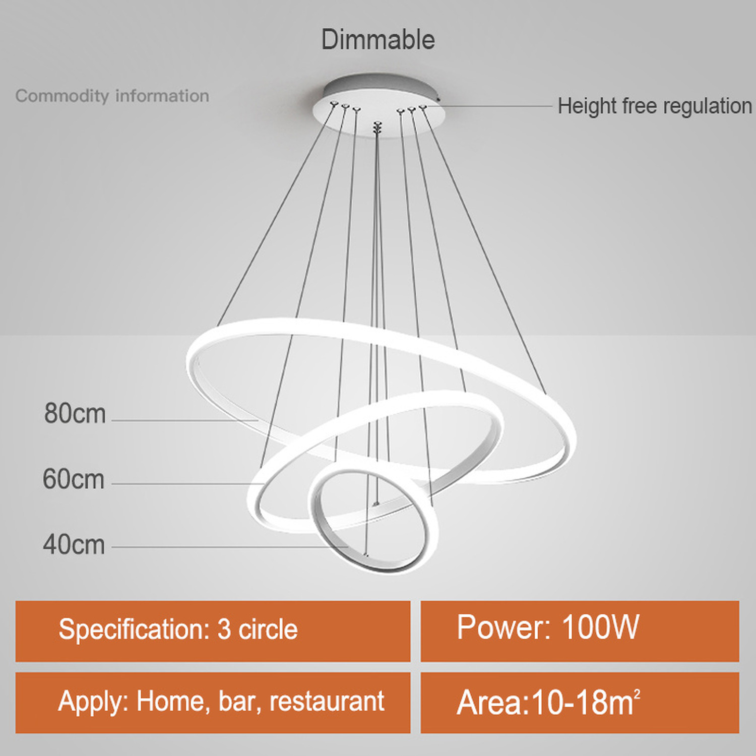 3 Tiered LED Pendant Light