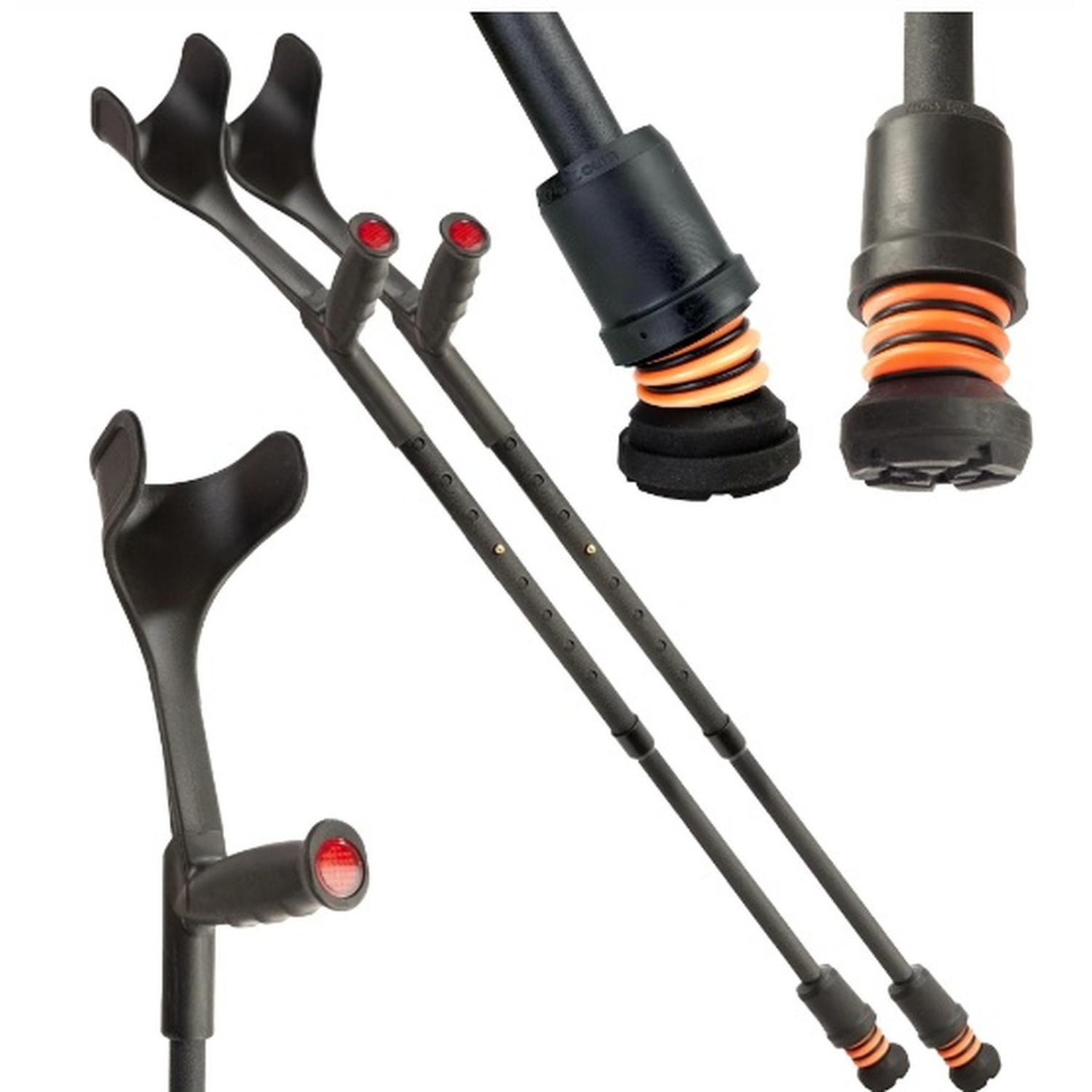 Open Cuff Soft Grip Single Crutch