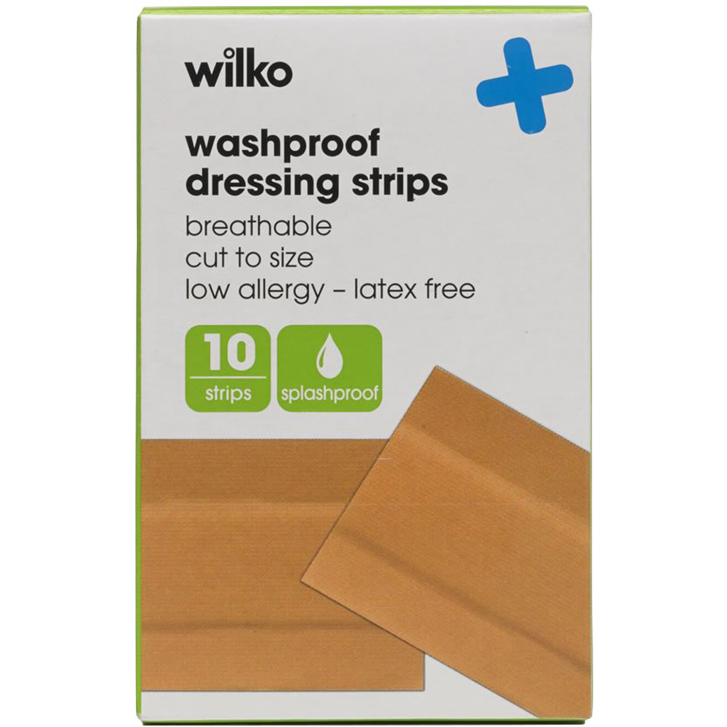 Pack of 10 Washproof Dressing Strips