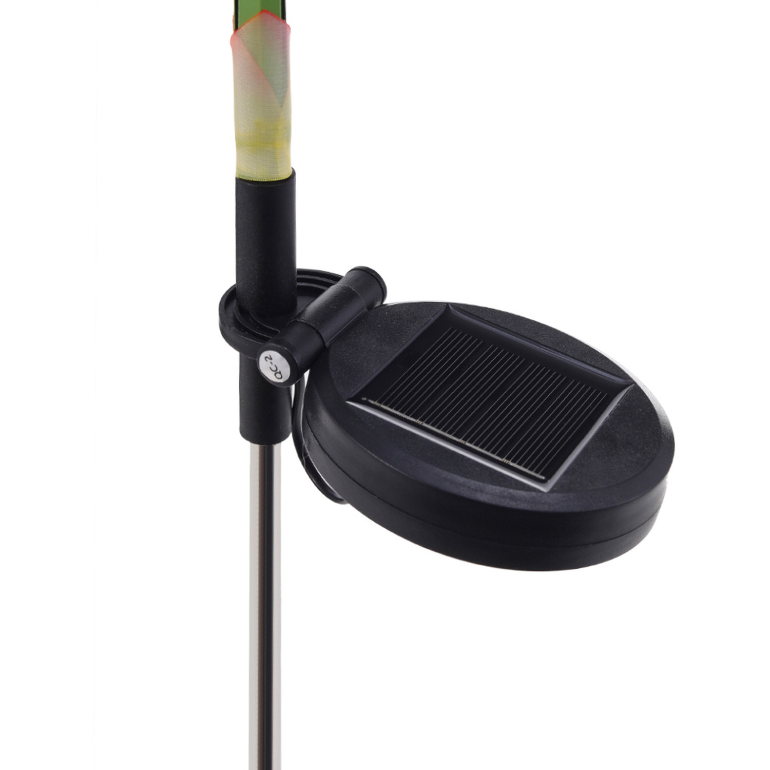 2Pcs Outdoor Solar Power Fiber Optic Reed Light