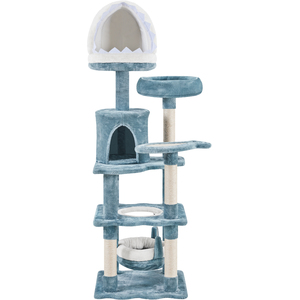 Yaheetech Ocean Themed Cat Tree with Sisal Posts
