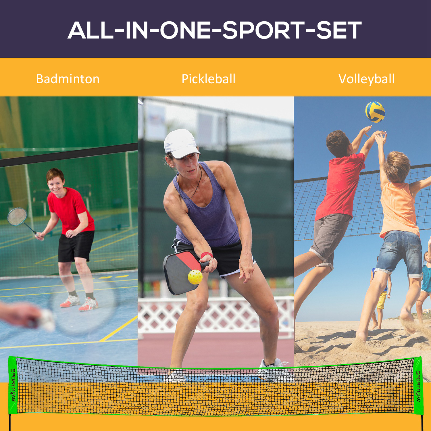 SPORTNOW Badminton Net Set