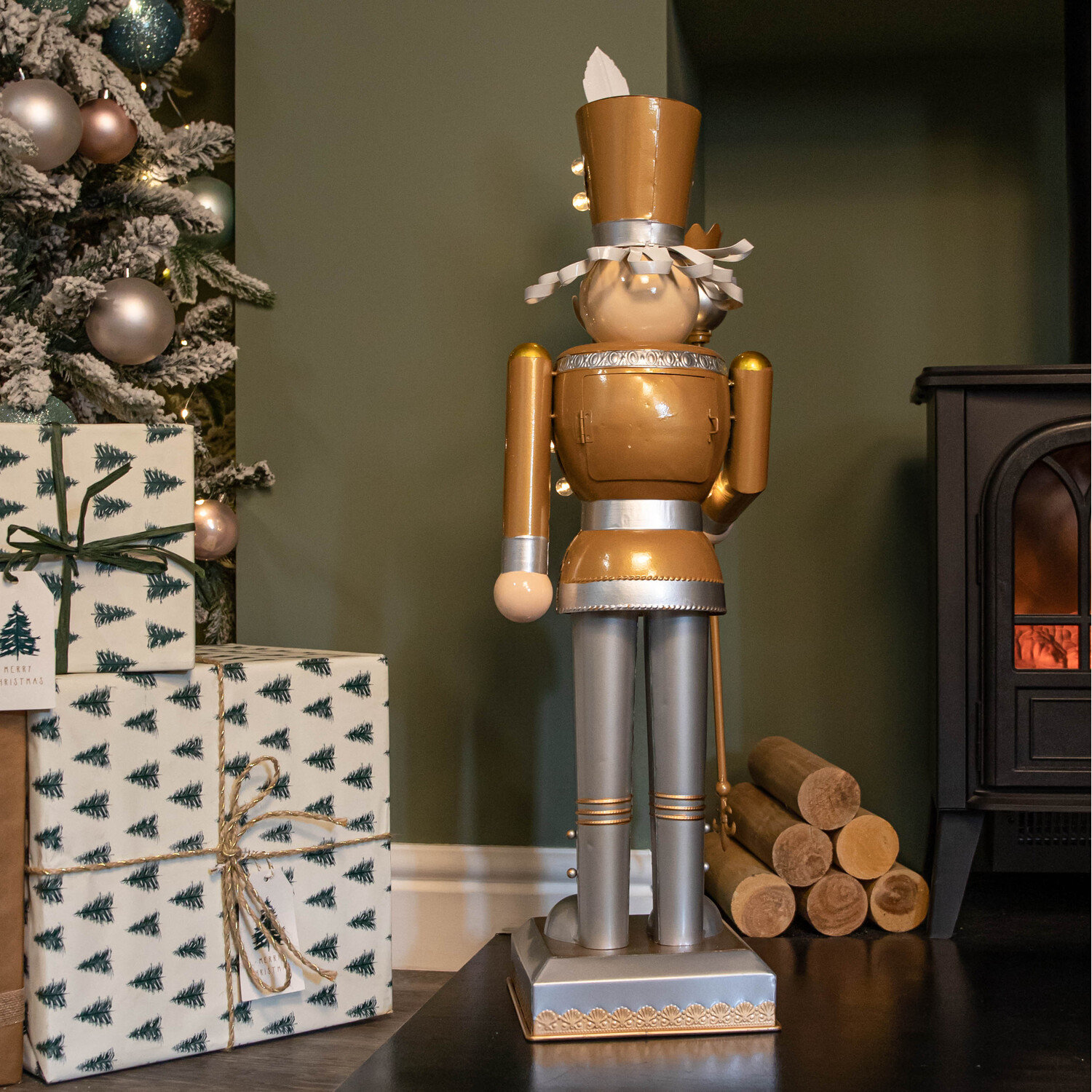 Light up Christmas Nutcracker with LEDs