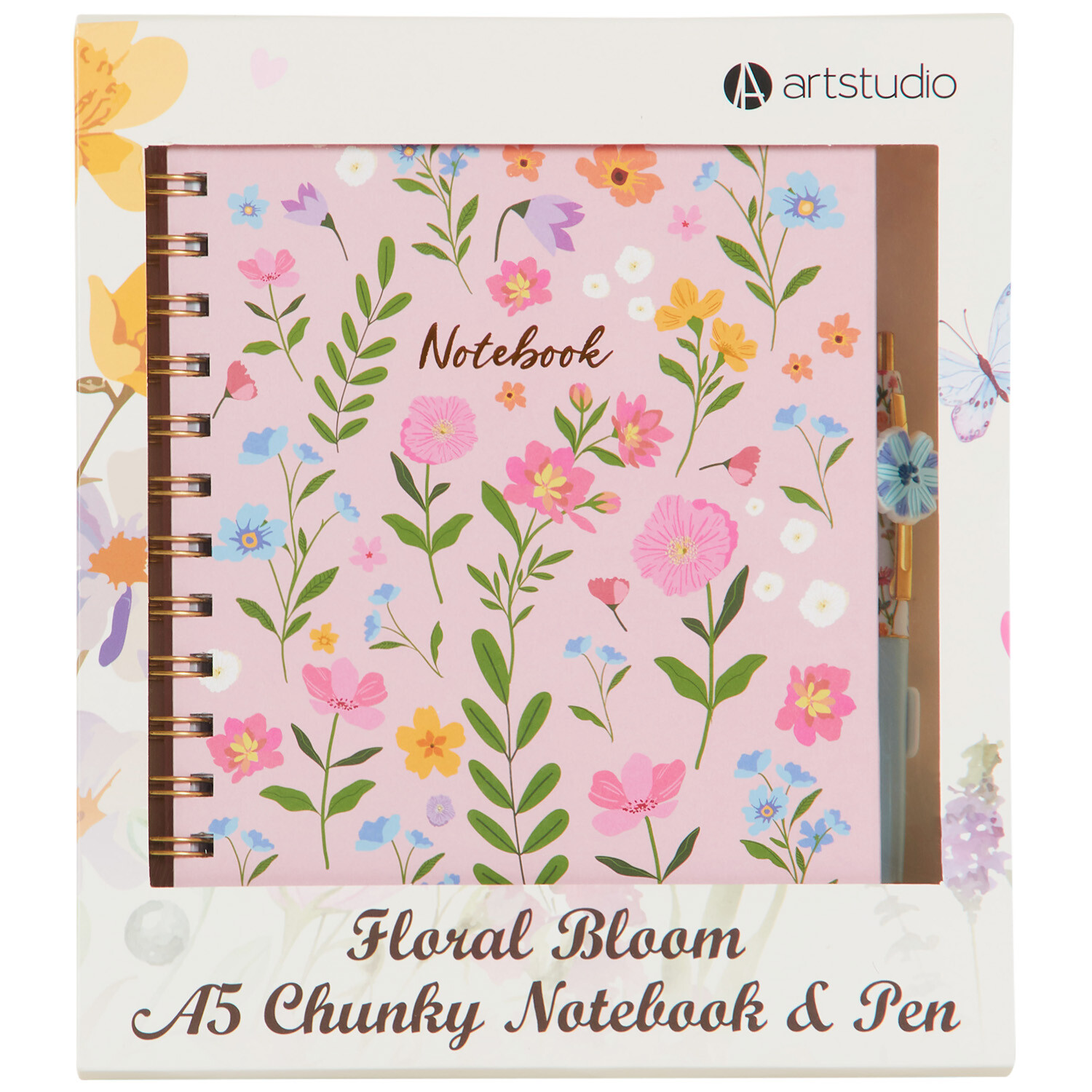 Floral Bloom A5 Chunky Notebook and Pen
