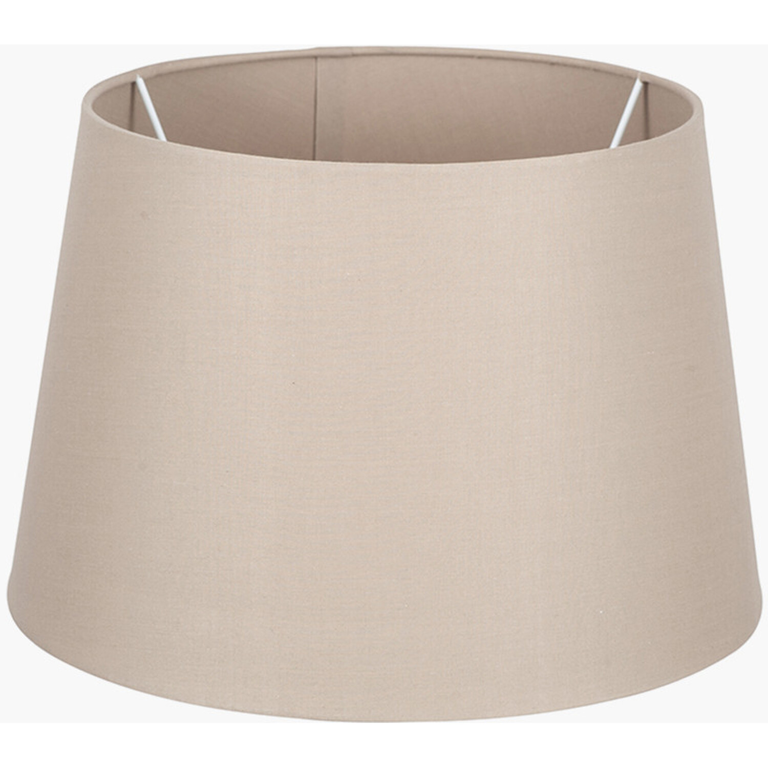 40cm Taupe Tapered Poly Cotton Lampshade for Table Lamps and Floor Lamps